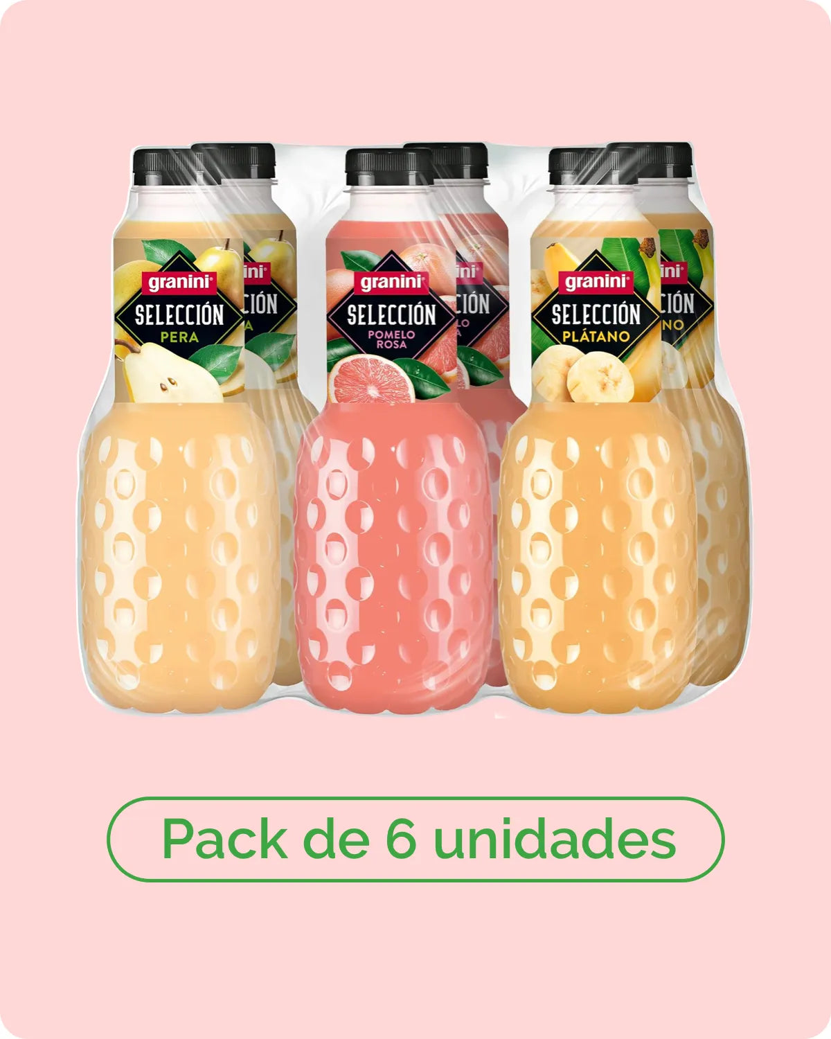 Pack 3 Sabores - Pomelo, Plátano y Pera - granini Selección - Pack de